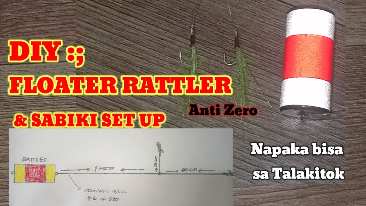 DIY::PANO GUMAWA NG FLOATER RATTLER & SABIKI SET UP/Mabisa sa Talakitok ...