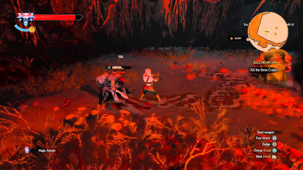 The Witcher III Three Crones Fight (Death March Difficulty) - YouTube