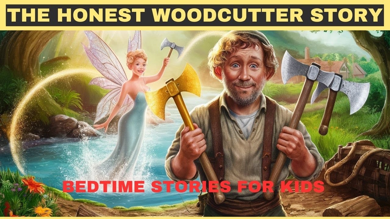 The Honest Woodcutter Story in English | Moral stories for Kids ...