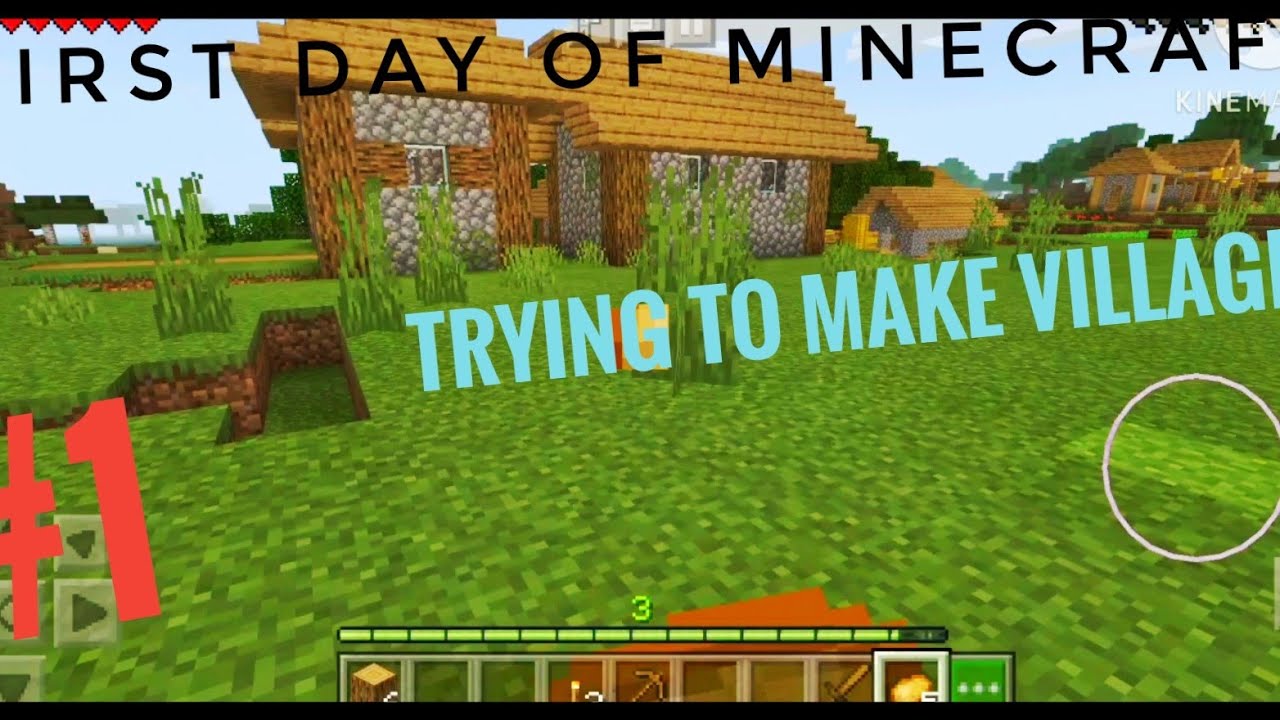 First day in minecraft , making our new house on first day 🤔🤔 #1 - YouTube