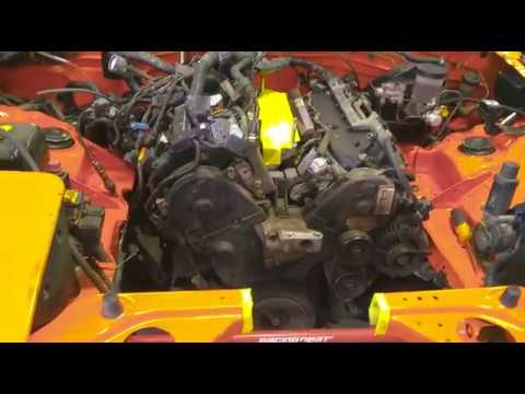 J32 swapped Miata (engine and transmission install) - YouTube