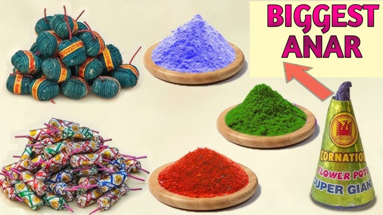 Mixing All crackers Powder And Making Biggest Anar 💥💥 - YouTube