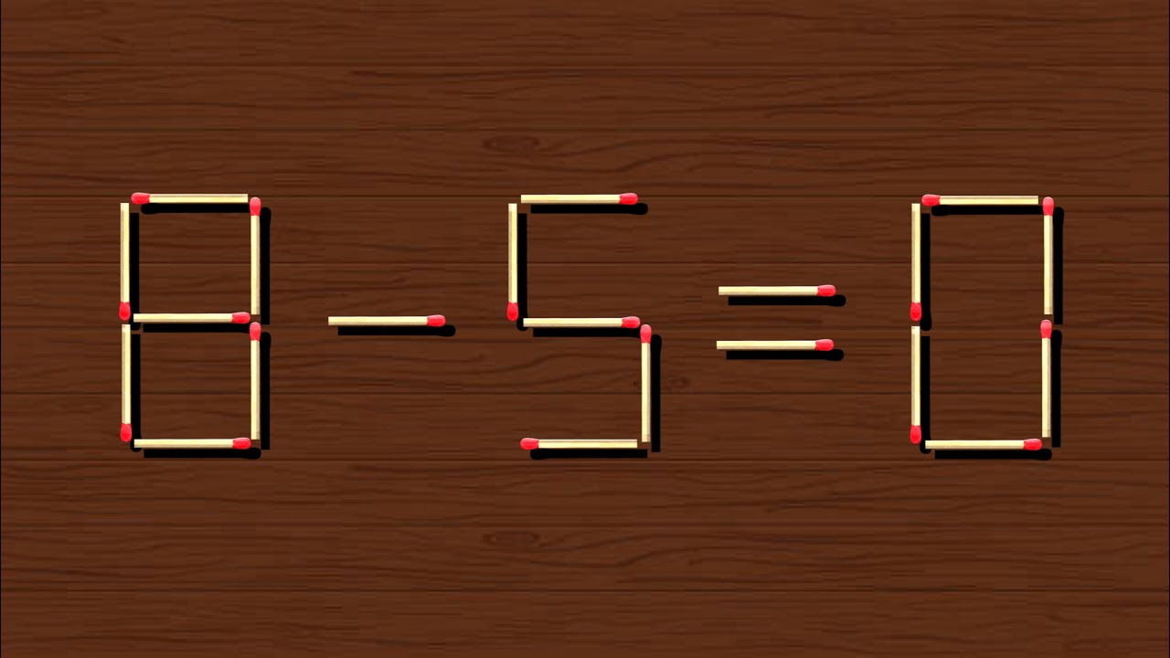 Move only 1 match to make equation correct | Matchstick Puzzle - YouTube