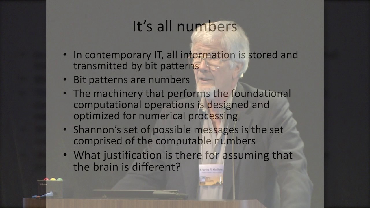 Big Ideas in Cognitive Neuroscience, CNS 2017: Charles R Gallistel ...