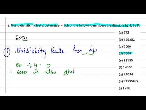 Using divisibility tests, determine which of the following numbers are ...