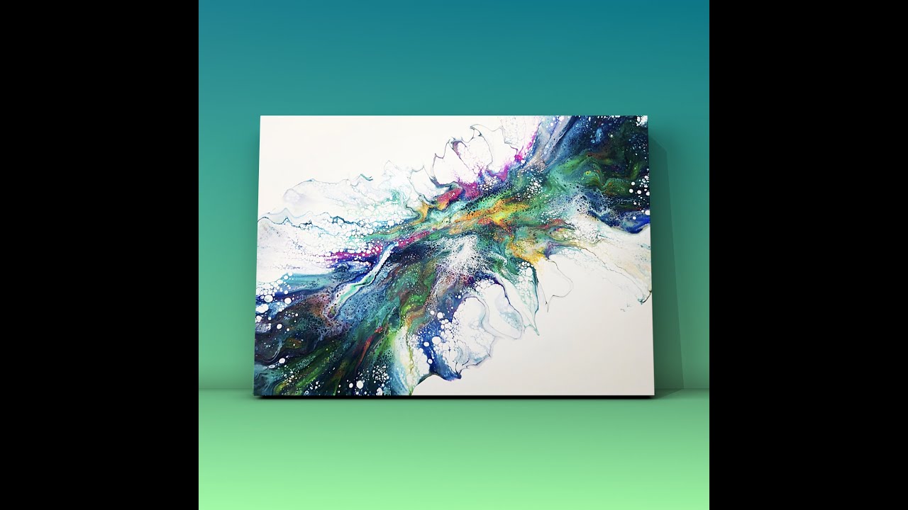 #70 - Dutch Pour on a 12x16" Canvas - Experimenting with colours ...