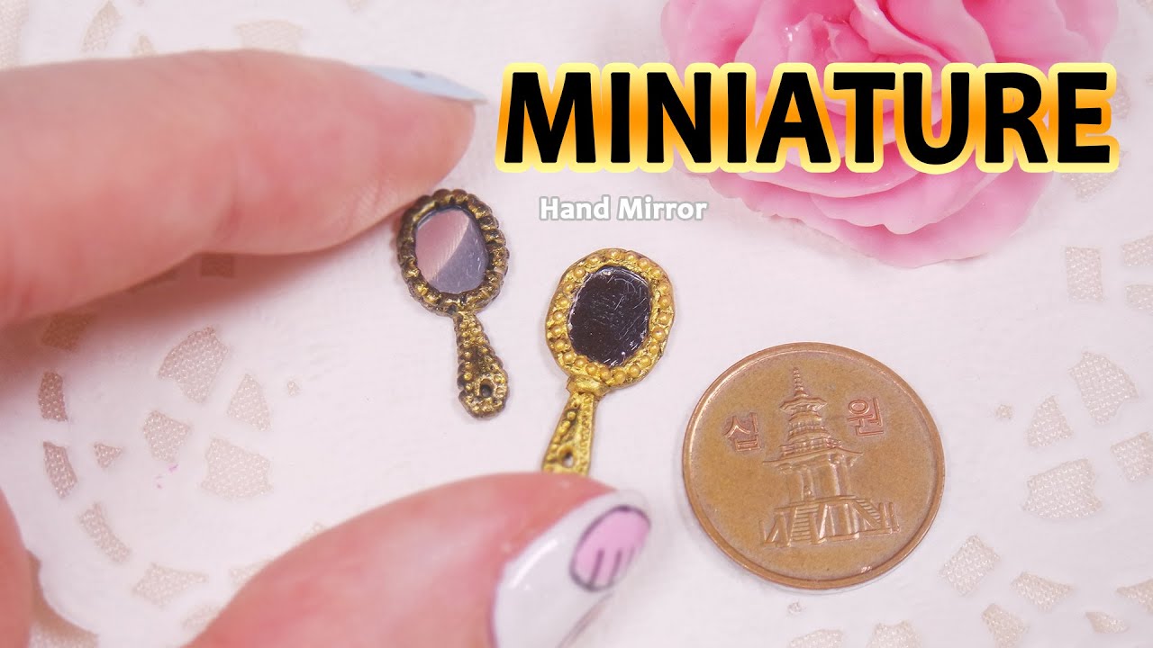 미니어쳐 손거울 만들기 Miniature * Hand Mirror - YouTube