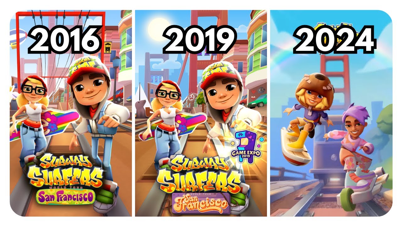 Evolution of SAN FRANCISCO Map in Subway Surfers | 2016 - 2017 - 2019 ...