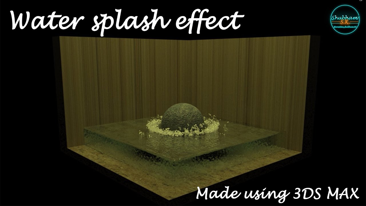 Water Splash Simulation I 3DS MAX - YouTube