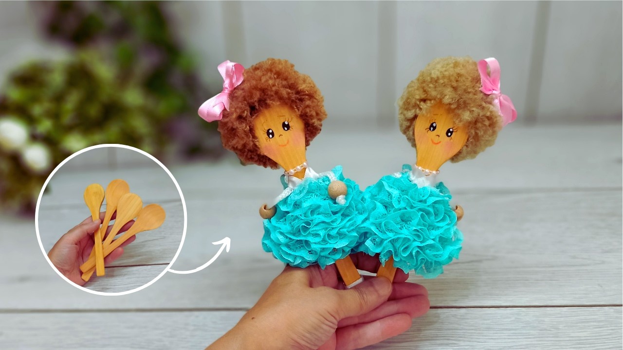 DIY Wooden Spoon Doll Puppet 🥄 Easy and simple Fun & Perfect for Kids ...