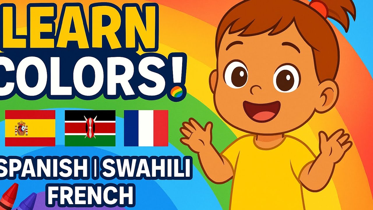FUN Toddler Learning! Spanish, Swahili & French Colors 🎨 | Whimsy Zoom ...