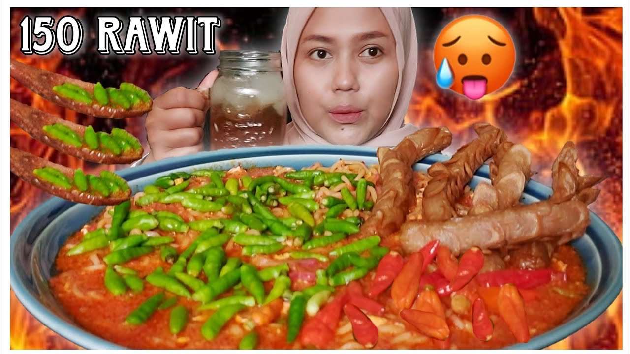150 CABE RAWIT + CABE DOMBA |SEBLAK SOSIS KUAH PEDAS |MUKBANG INDONESIA | #caberawit #asmr # ...