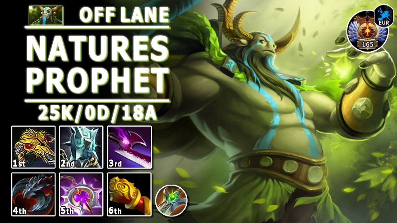 Nature's Prophet Off Lane | 7.32e | Davai Lama Pos 3 NP Play | Dota 2 ...