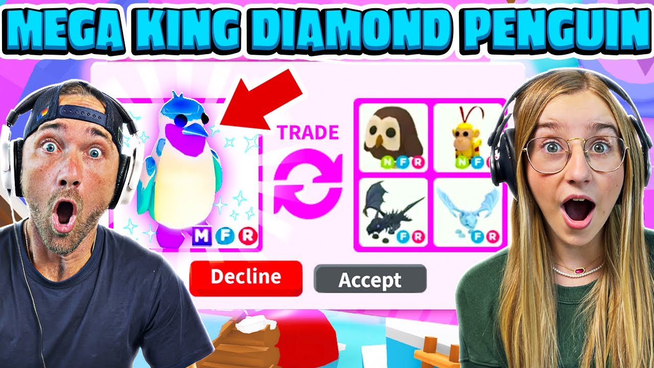 We Make a NEW MEGA Diamond King Penguin in Adopt Me! See What People ...