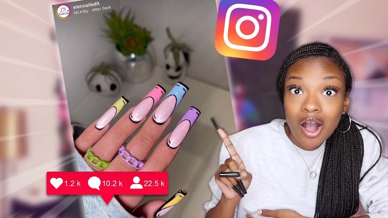 Video Trying Viral Pop Art Nails French Pop Art Nails Fap