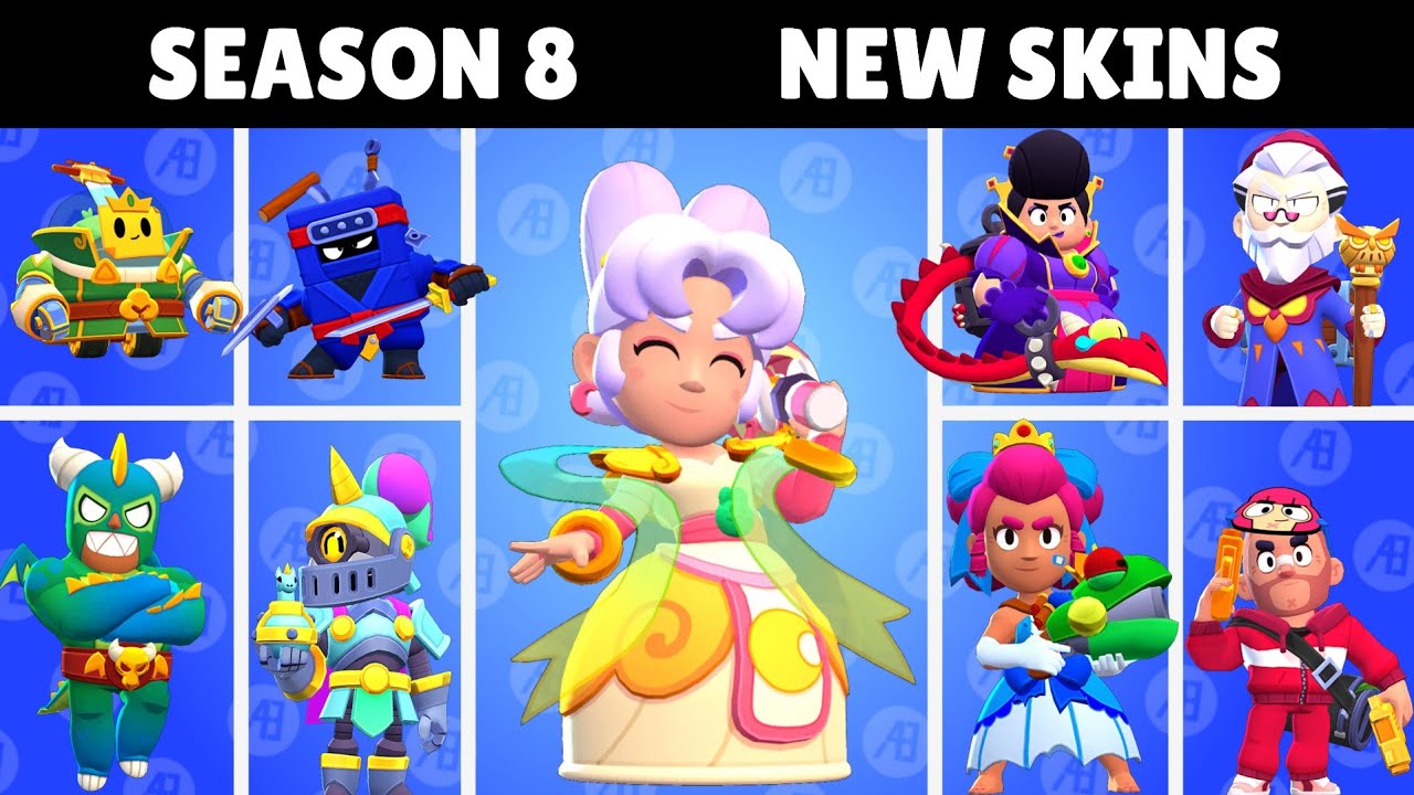 ALL NEW SKINS in Season 8 - Once Upon a Brawl | Brawl Stars # ...