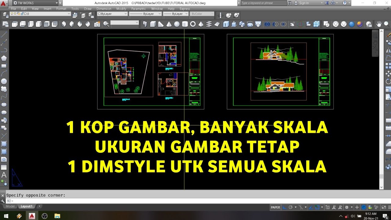 Setting skala autocad | Skala layout autocad - YouTube