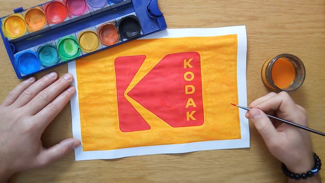 How to draw the Kodak logo - YouTube