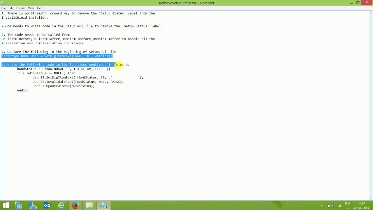 Remove Setup Status label from installshield installer - YouTube