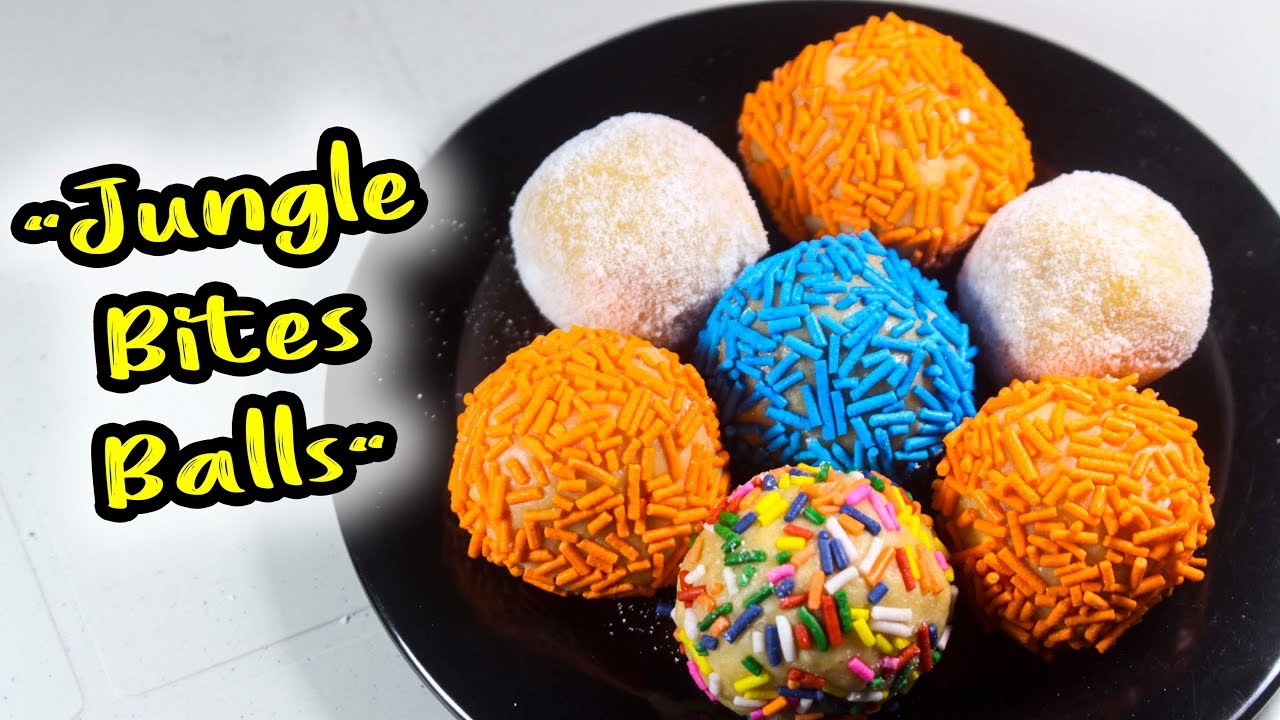 No-bake Jungle Bites Balls munchkins - YouTube