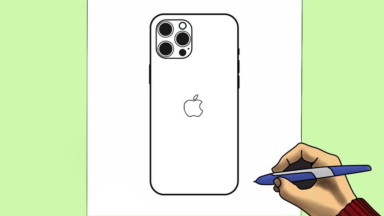 HOW TO DRAW APPLE IPHONE 14. Easy Step By Step. Tutorial. #art # ...