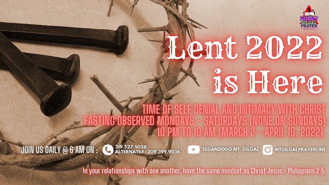 LENT 2022 MORNING DEVOTION- @ 6AM - DAY 1. (MARCH 2, 2022) - YouTube