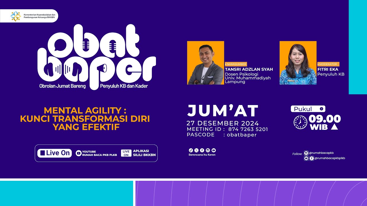 OBAT BAPER 188 | MENTAL AGILITY : KUNCI TRANSFORMASI DIRI YANG EFEKTIF ...