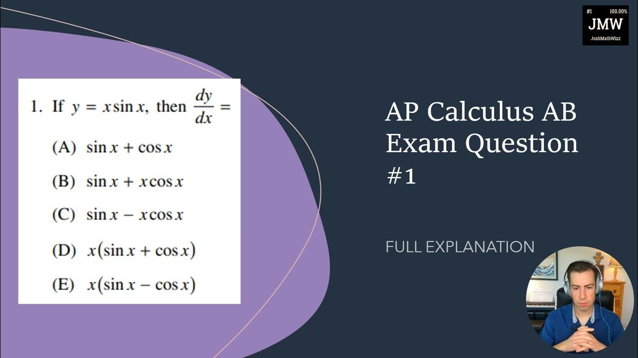 OFFICIAL Calculus AB Practice AP Exam Question #1 - YouTube