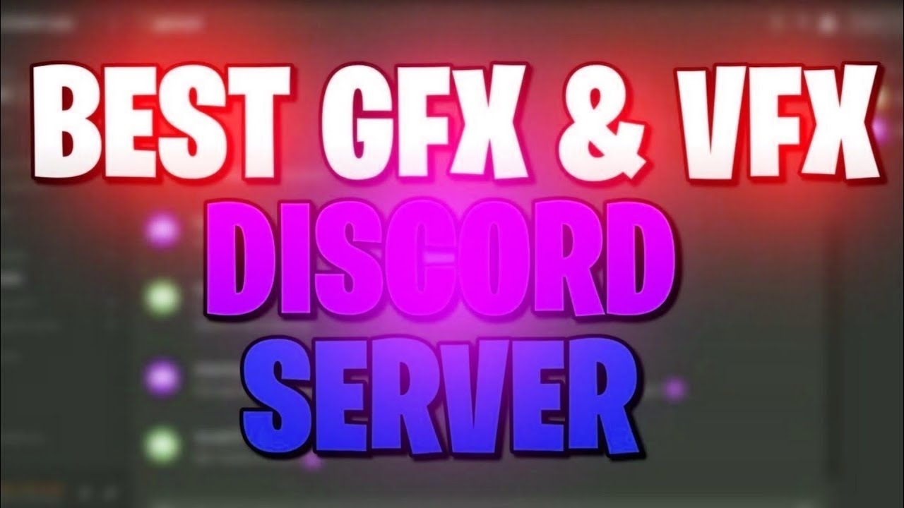 The Best GFX/VFX Discord Server Ever! *2021* (INSANE) - YouTube