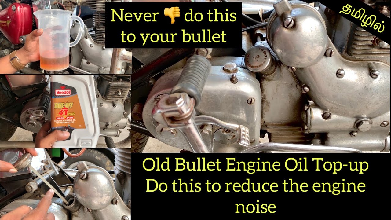 Old Bullet Engine Oil top-up #royalenfield #oldbullet #bullet350 #engineoil #oilchange #motovlog ...