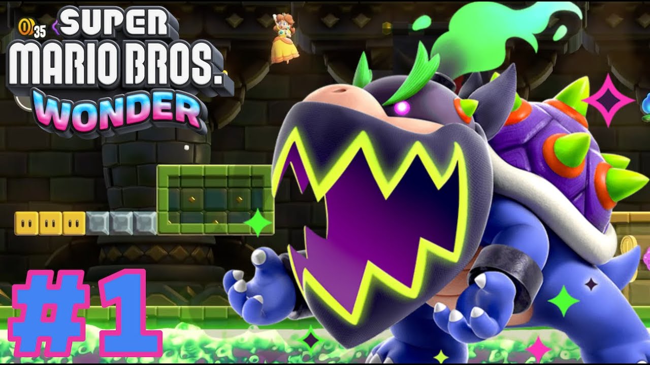 Super Mario Bros. Wonder - Walkthrough Part 1 - Pipe Rock Plateau 100% ...