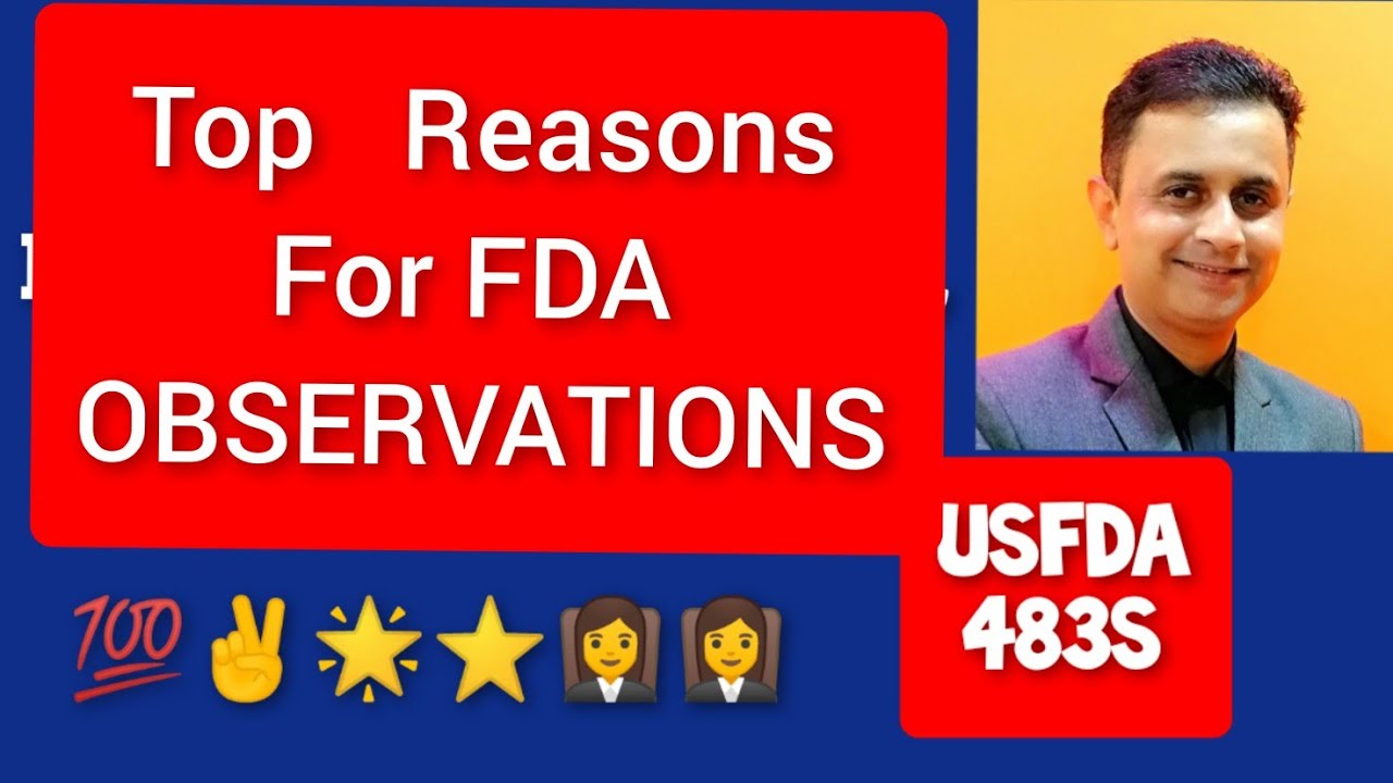 हिंदी में, Top Reasons for #USFDA 483 OBSERVATIONS #pharma #gmp #audits ...