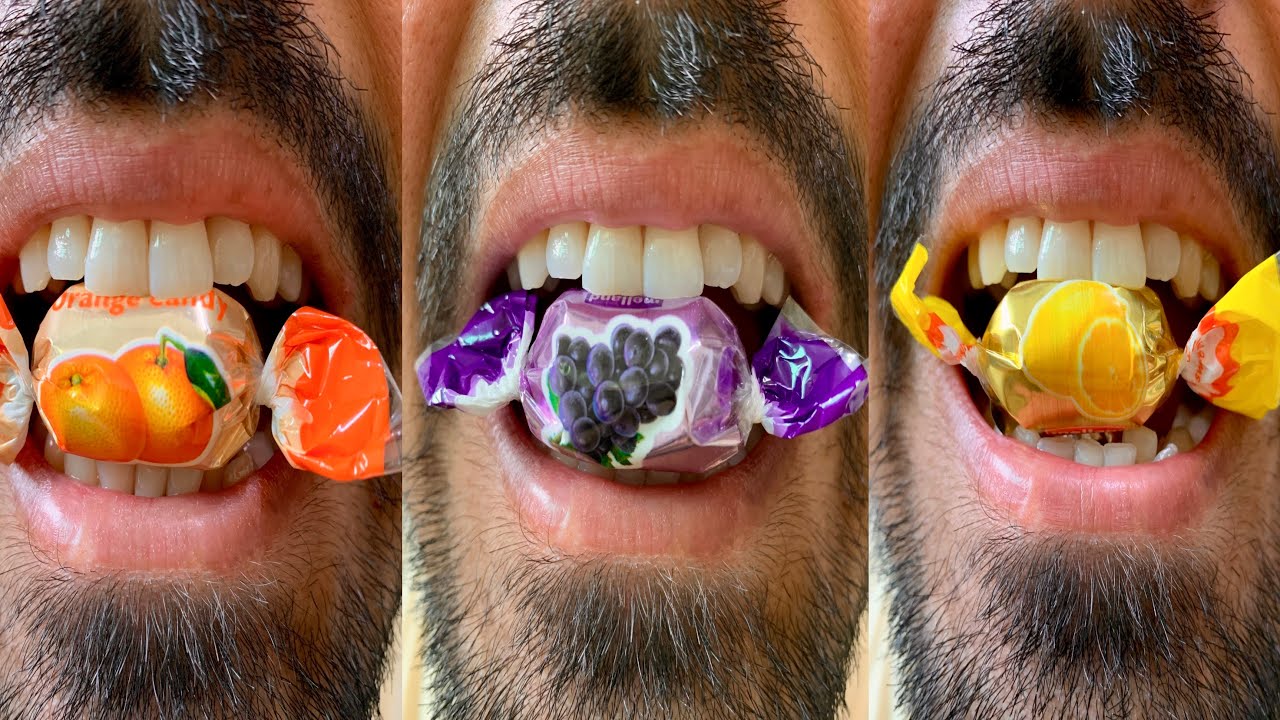 ASMR Emoji Food Candies Mukbang | Candies Eating Sound - Candy 먹방 ...