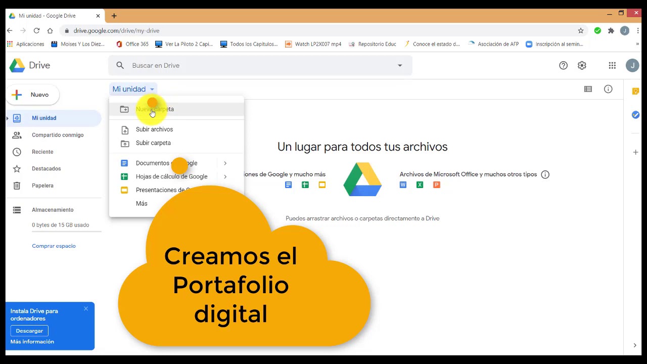 Portafolio digital en Google Drive - YouTube