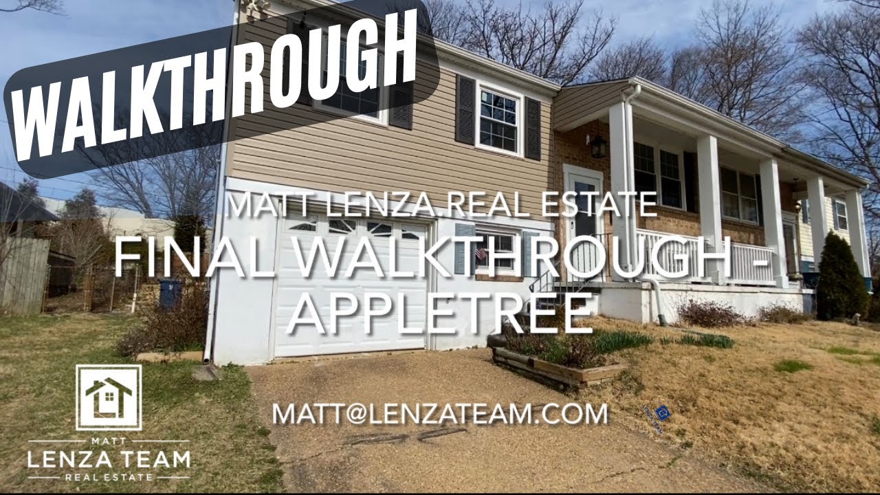 The Matt Lenza Real Estate Team - Final Walkthrough - Appletree - YouTube