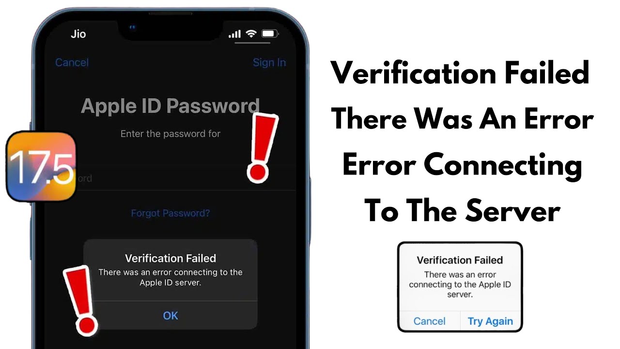 Fix Verification Failed There Was An Error Connecting To The Server - YouTube