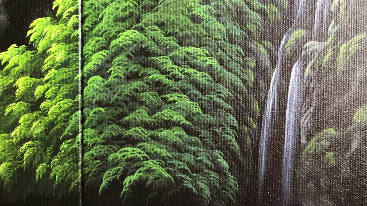 Alexander Cruz Oil Painting - Waterfalls Wonder - YouTube