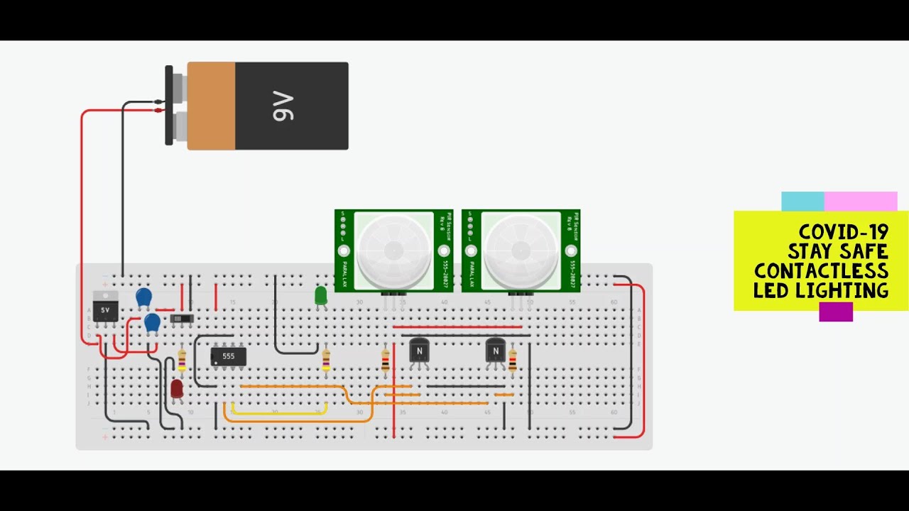 Contactless LED | How to switch the LED without touching it | COVID-19 ...