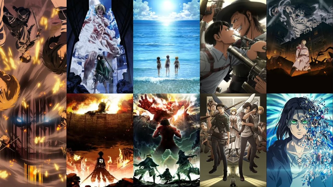 Attack on titan all openings (1-8) Full HD 進撃の巨人 - YouTube