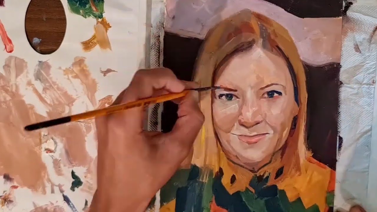 painting a portrait with a smile - YouTube