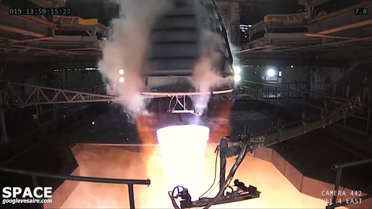 NASA's First RS 25 Engine Test of the New Year - YouTube