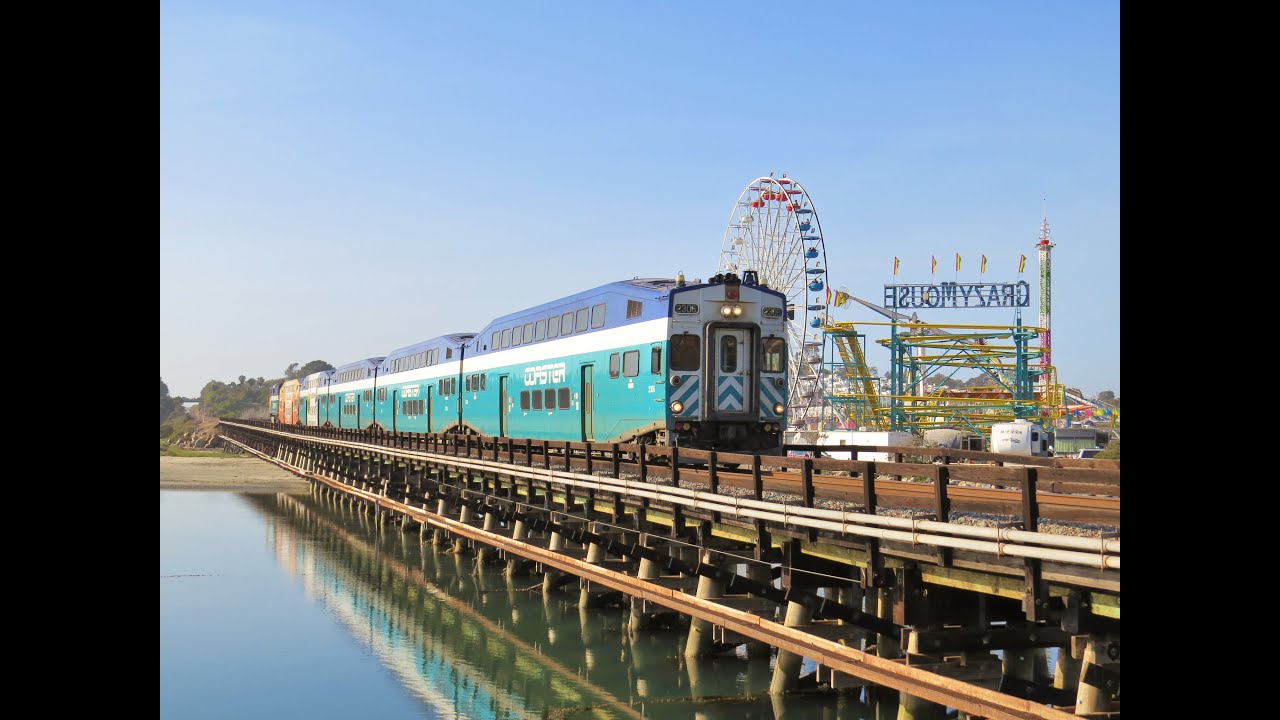 Amtrak & Coaster Trains at the San Diego County Fair - YouTube
