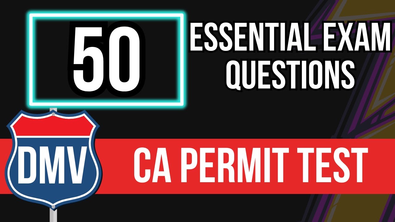 CA DMV Permit Test 2025 (50 Essential Exam Questions) - YouTube