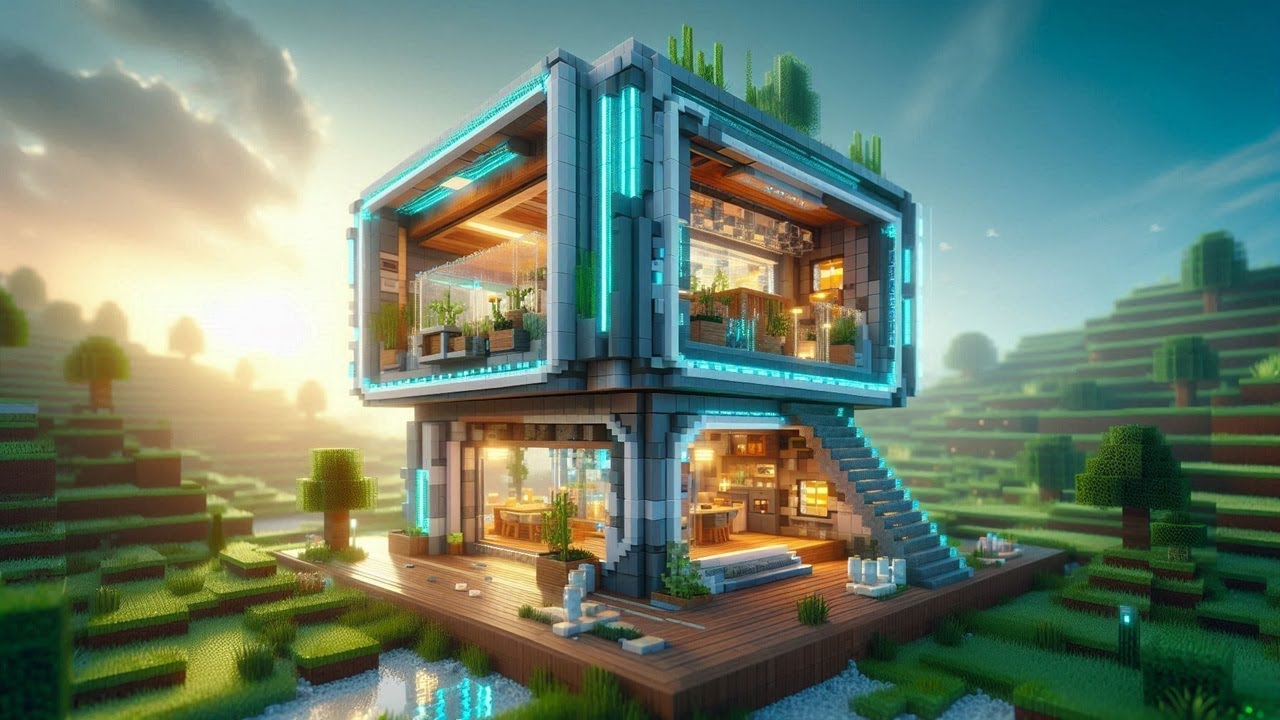 Minecraft Futuristic House Building Ideas | How to Build? - YouTube