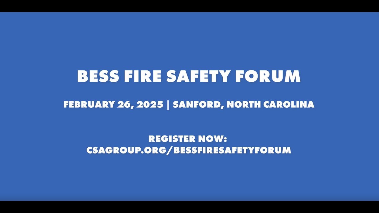 BESS Fire Safety Forum | February 26th, 2025 | Sanford, North Carolina ...