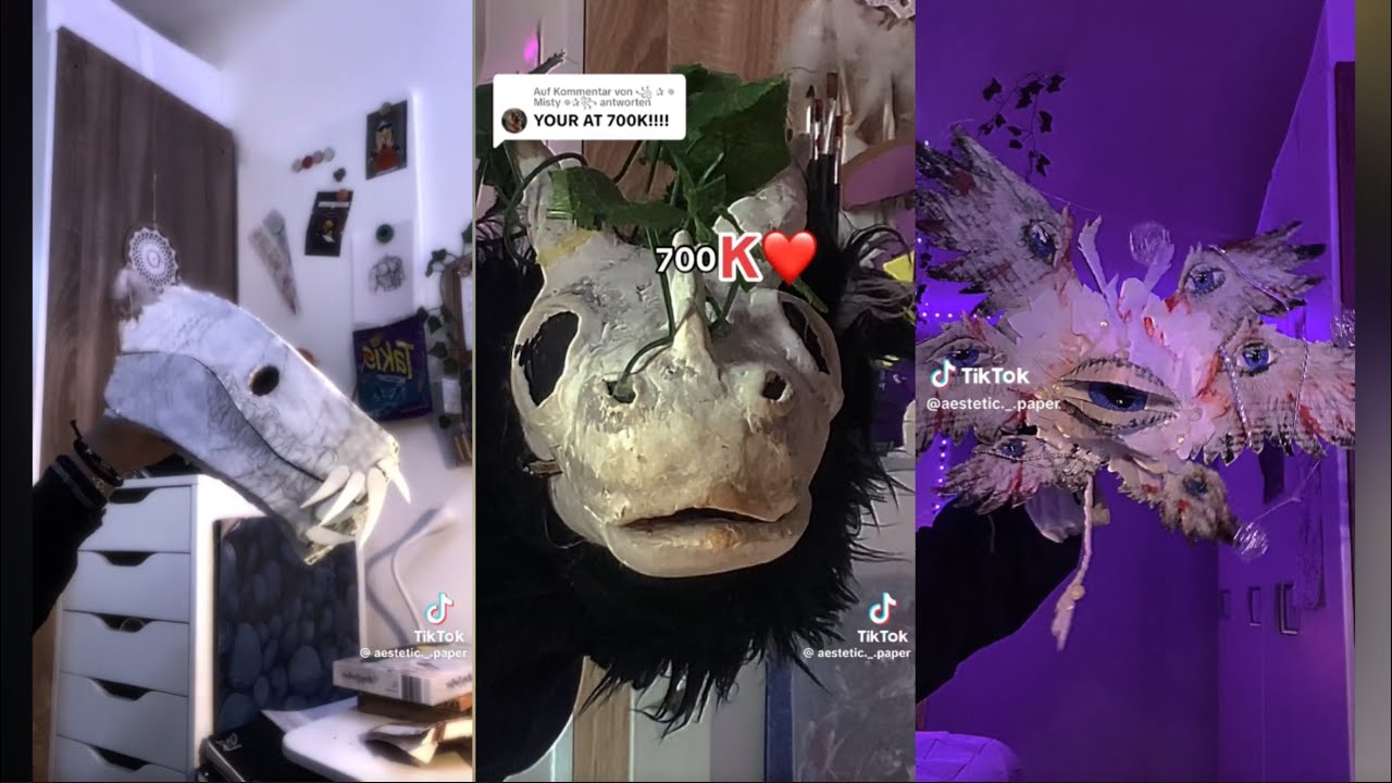 Aesthetic Paper Paper Dragon Puppet Compilation 3! - YouTube
