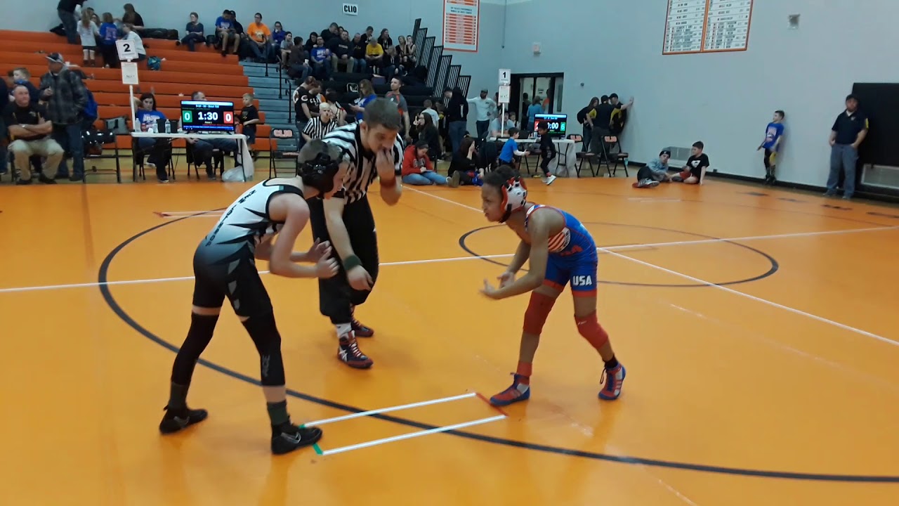 Jordan Barron (AAGA) over Hunter Wolfe (New Lothrop Hornets) (TF 16-1 ...