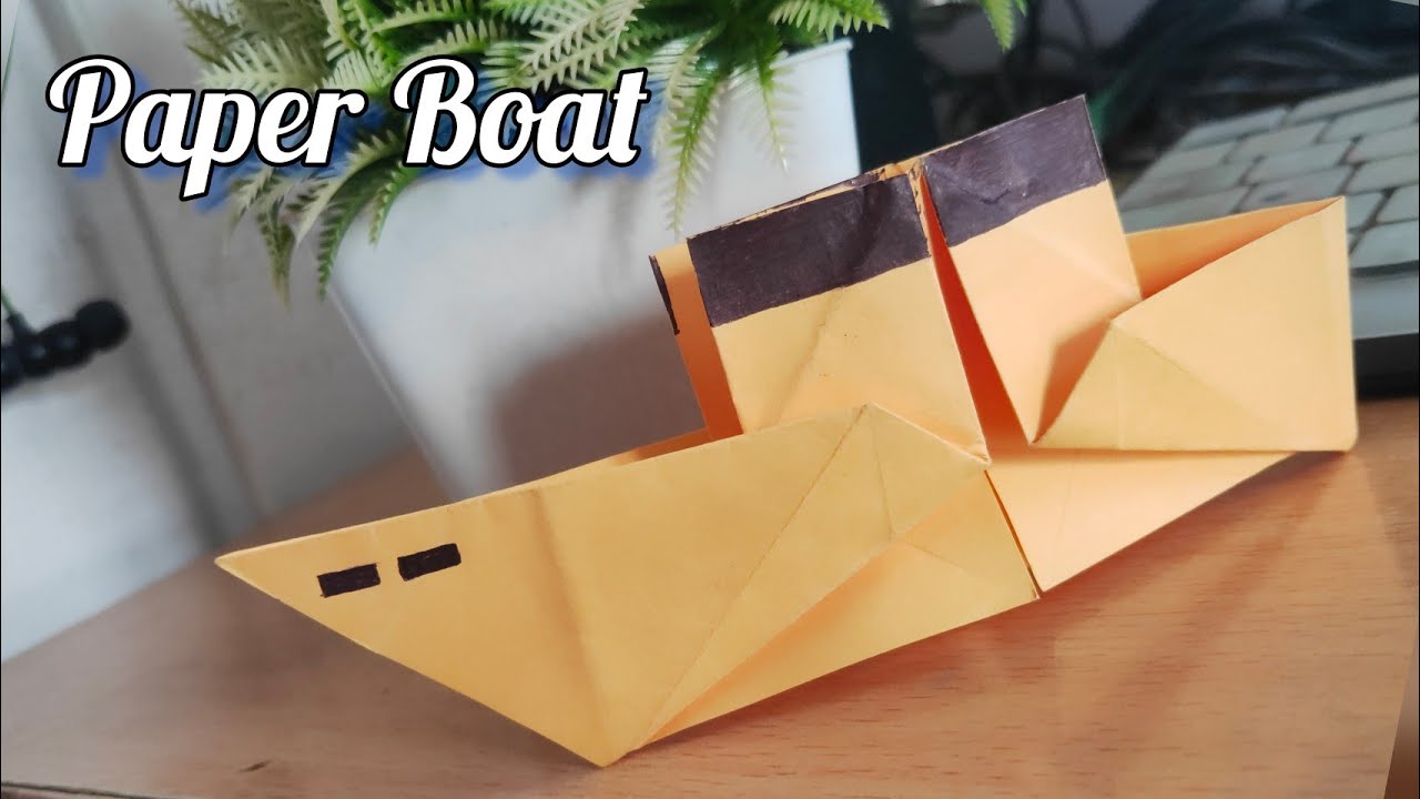 How To Fold A Paper Boat | Origami Boat | Easy Creative Arts - YouTube