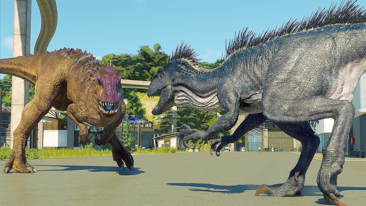 INDORAPTOR LVL 100 vs INDORAPTOR vs INDOMINUS REX BREAKOUT AND FIGHT ...