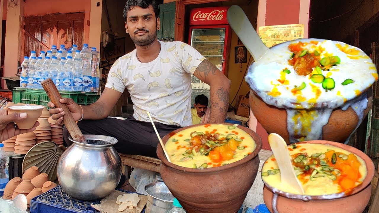The Secret to Varanasi's Famous Lassi Revealed! #streetfood #lassi # ...